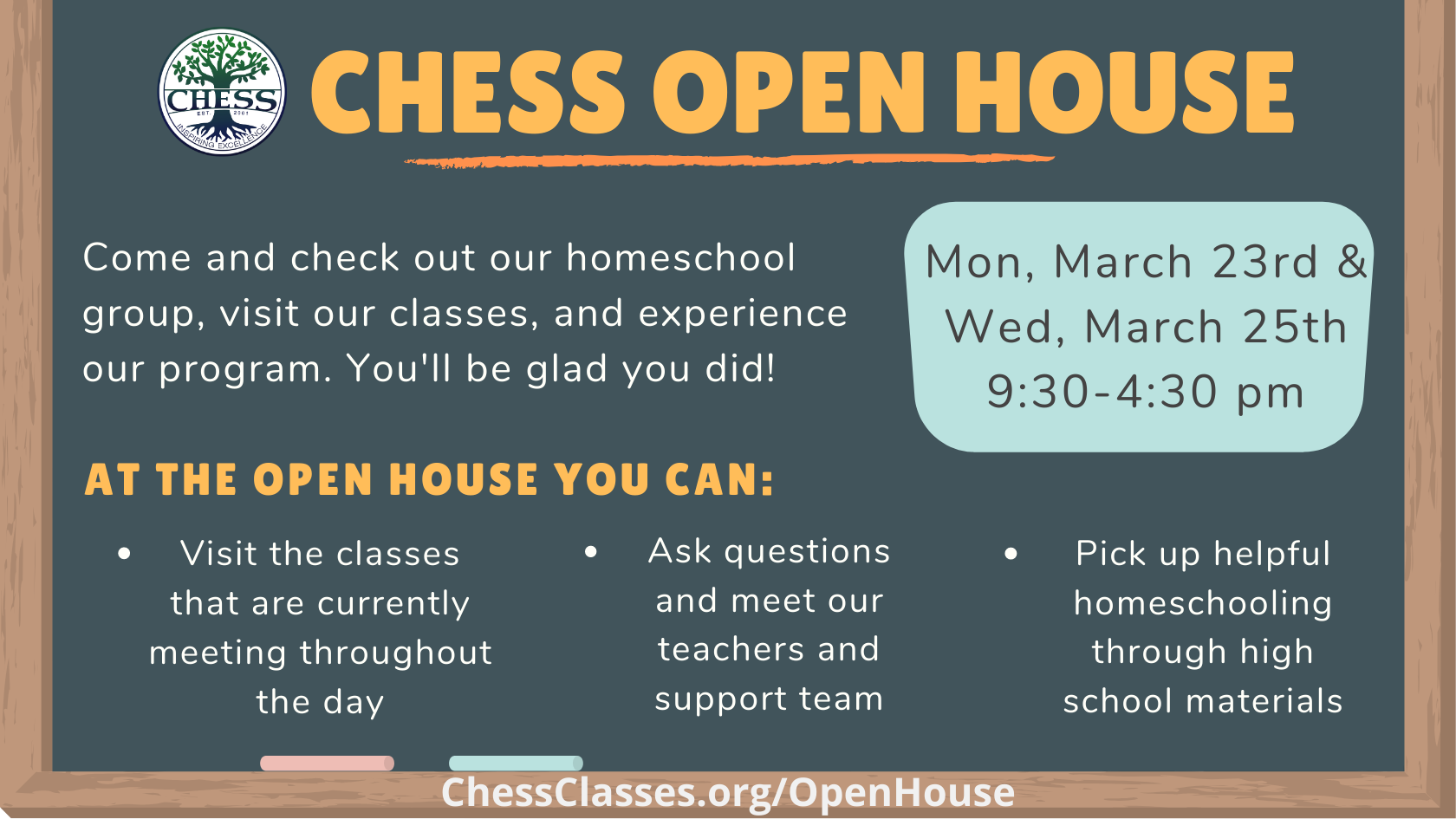 Welcome to CHESS - CHESS Classes